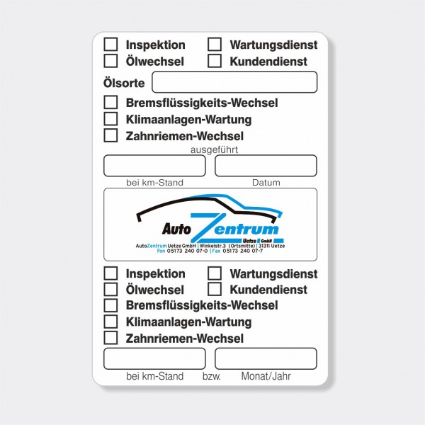 Service-Aufkleber aus PVC-Folie, Größe: 60 x 90 mm, Motiv 64
